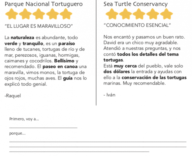 RESOURCE RELEASE: Trip Itineraries for Novice High Spanish | Musicuentos